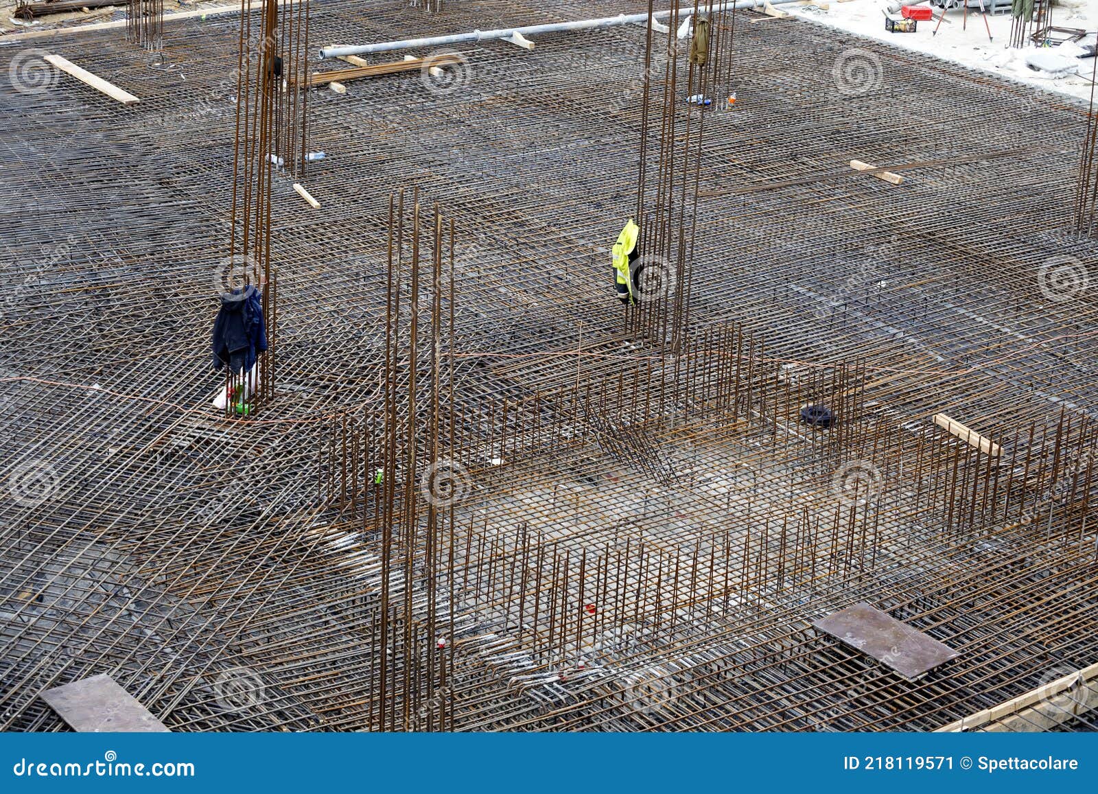 Framework for the Concrete Foundation Stock Image - Image of ...
