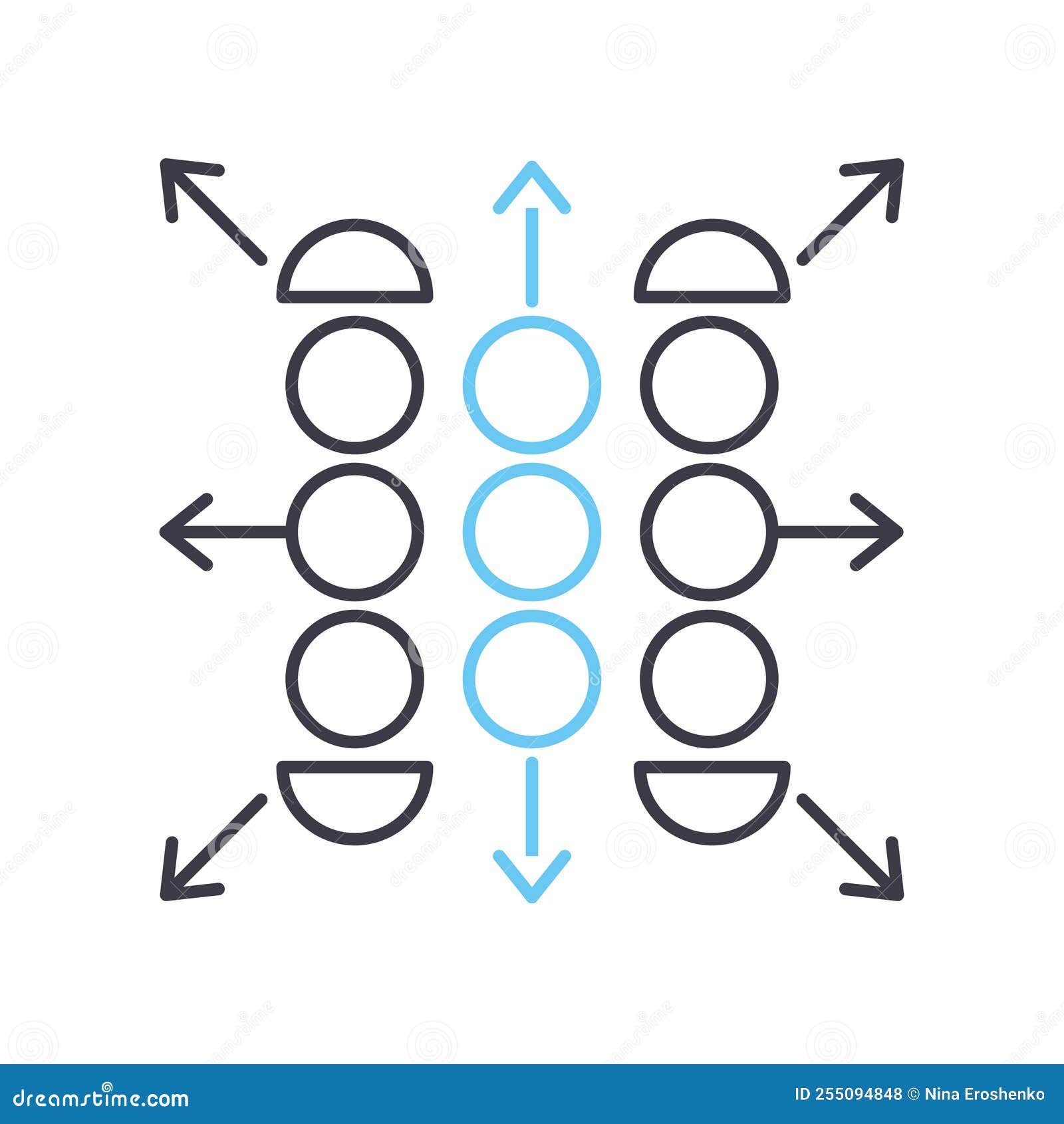 Framework Deployment Line Icon, Outline Symbol, Vector Illustration ...