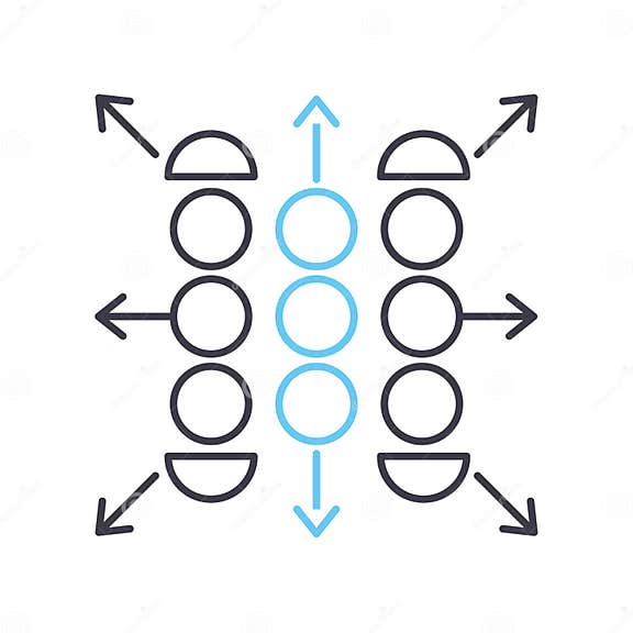 Framework Deployment Line Icon, Outline Symbol, Vector Illustration ...