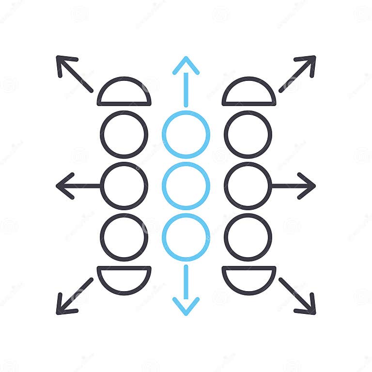 Framework Deployment Line Icon, Outline Symbol, Vector Illustration ...