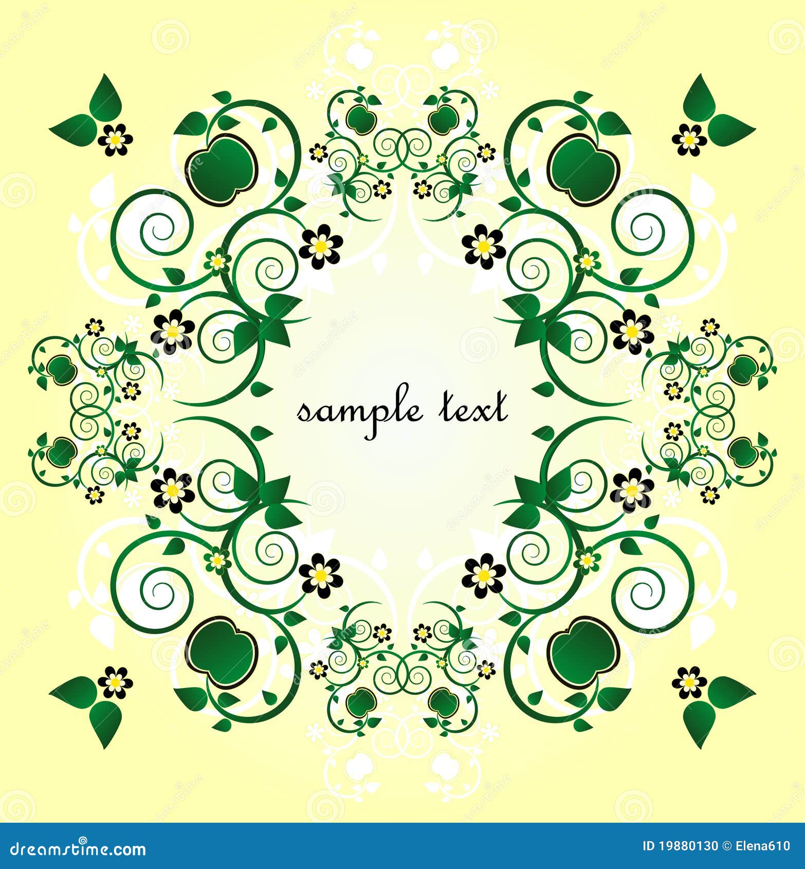 Framework with flower stock vector. Illustration of framework - 19880130