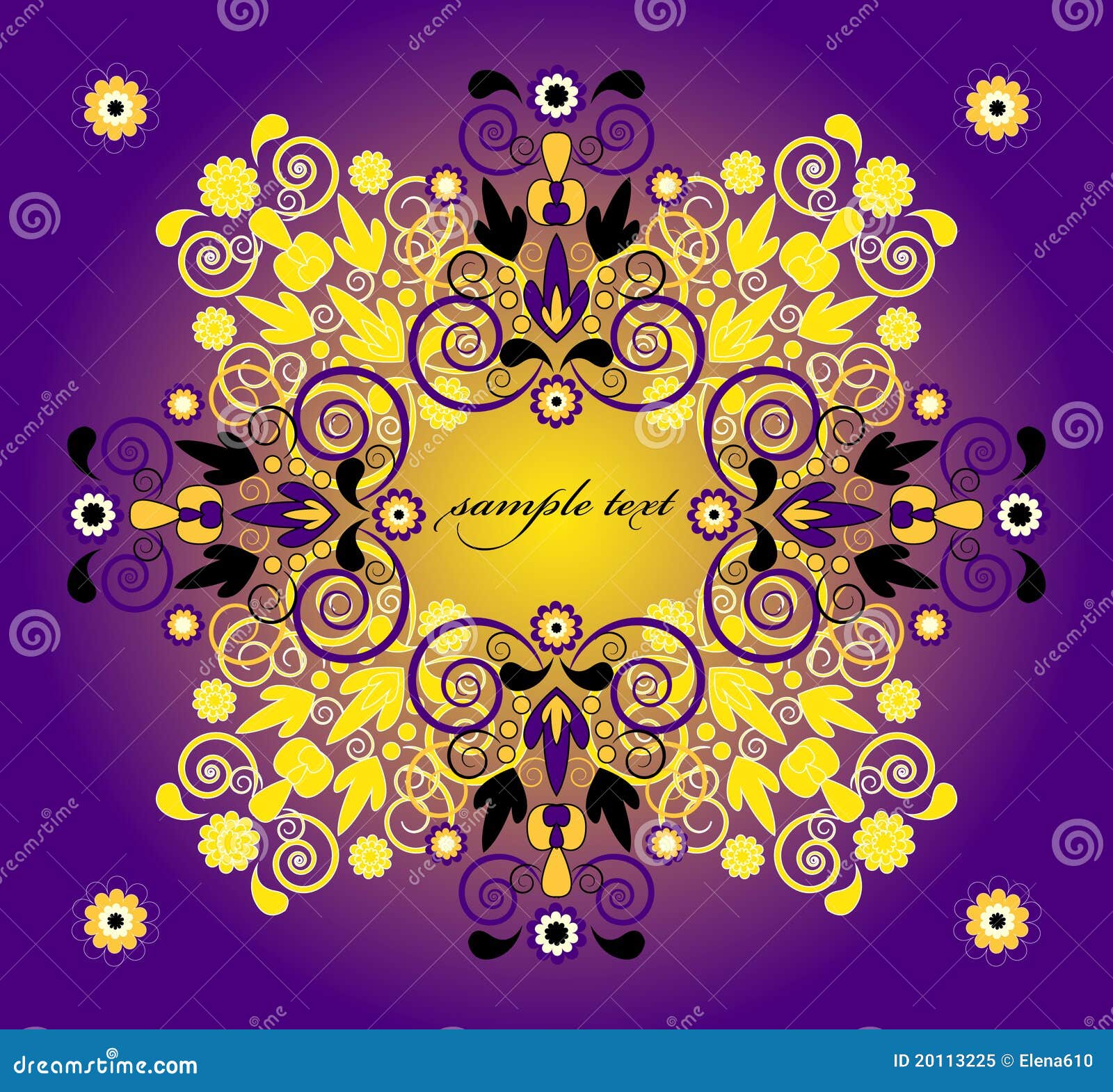 Framework with flower stock vector. Illustration of lacy - 20113225