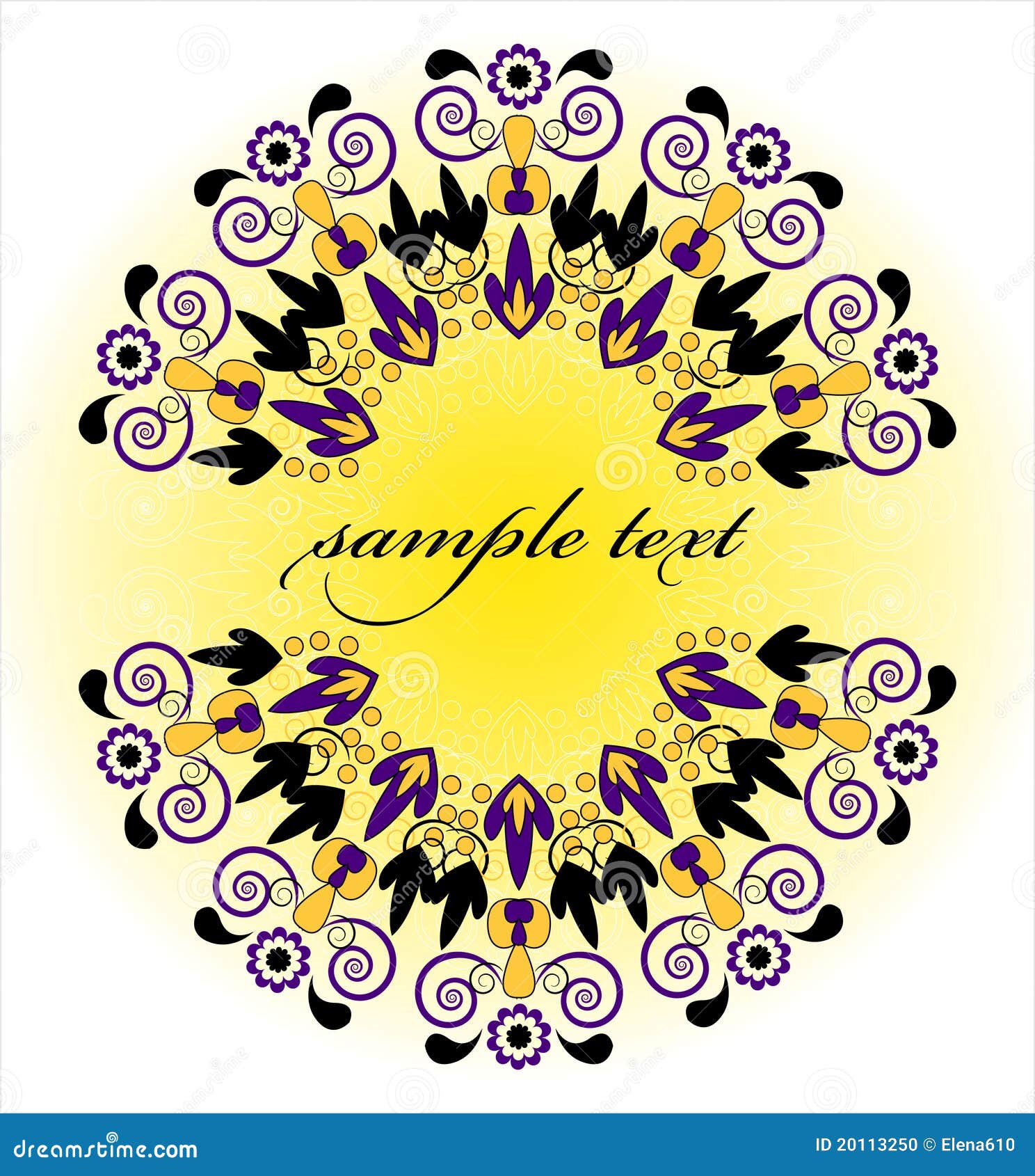 Framework with flower stock vector. Illustration of lacy - 20113250