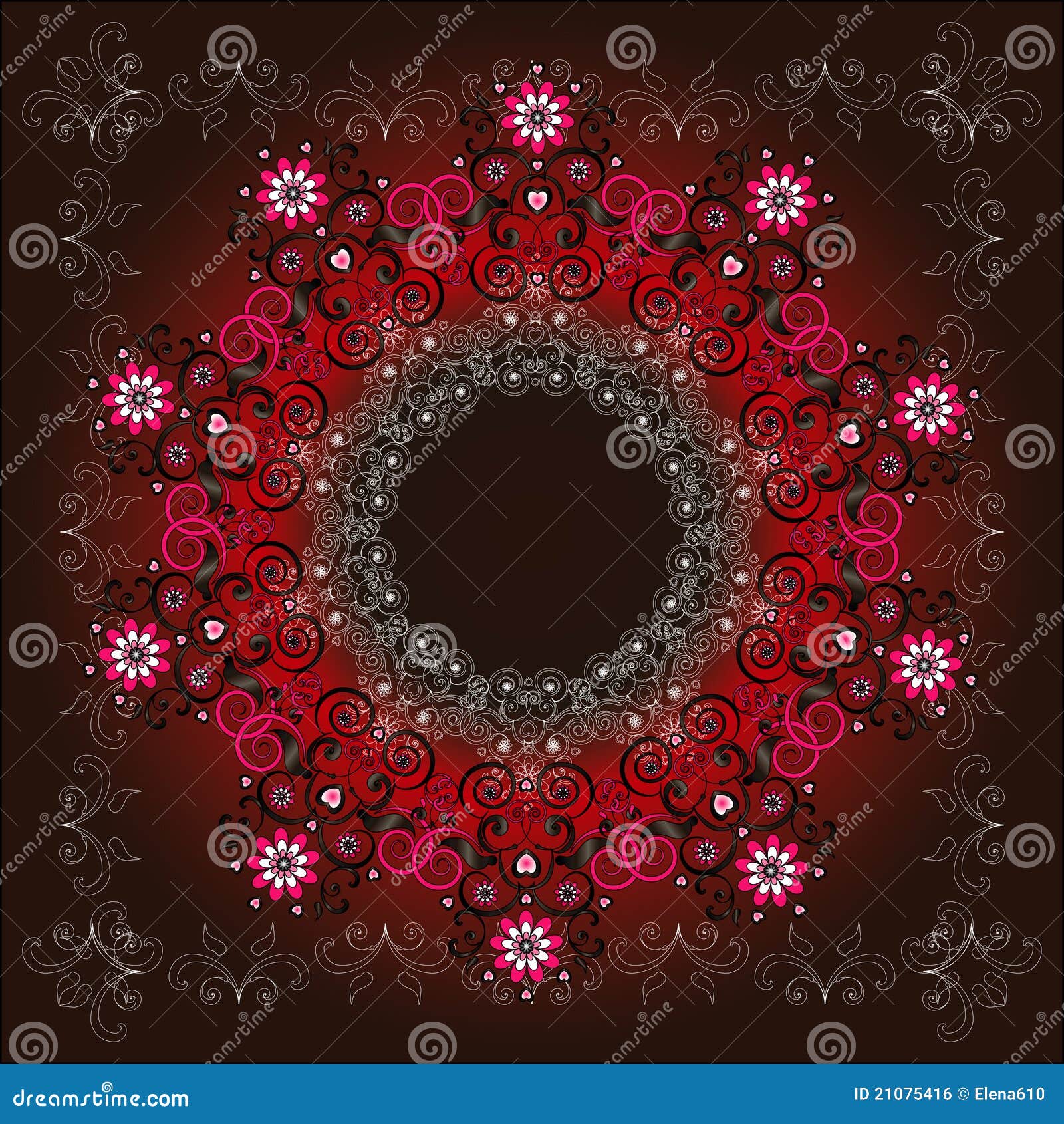 Framework with flower stock vector. Illustration of leaf - 21075416