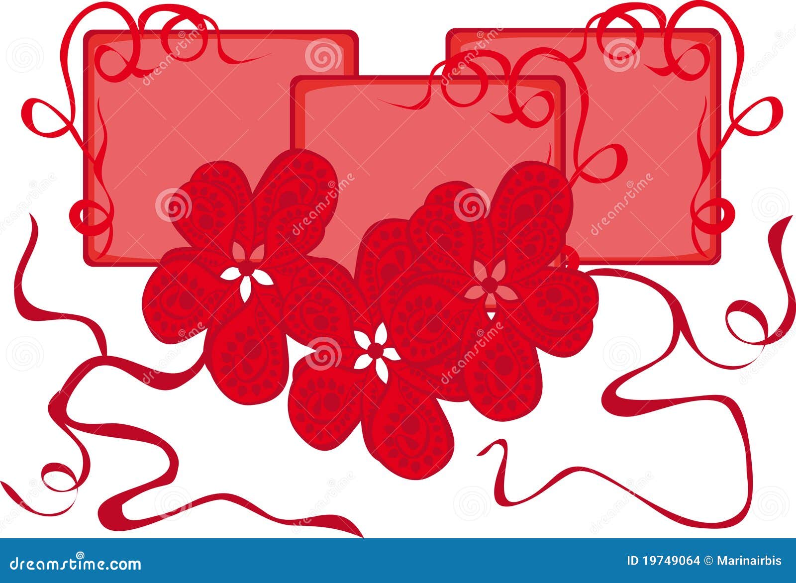 Framework with flowers stock vector. Illustration of line - 19749064