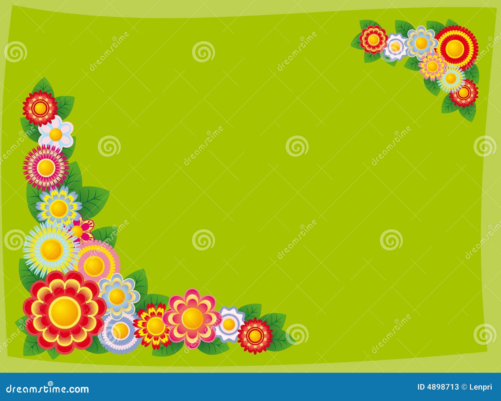 Framework from flowers stock vector. Illustration of lines - 4898713