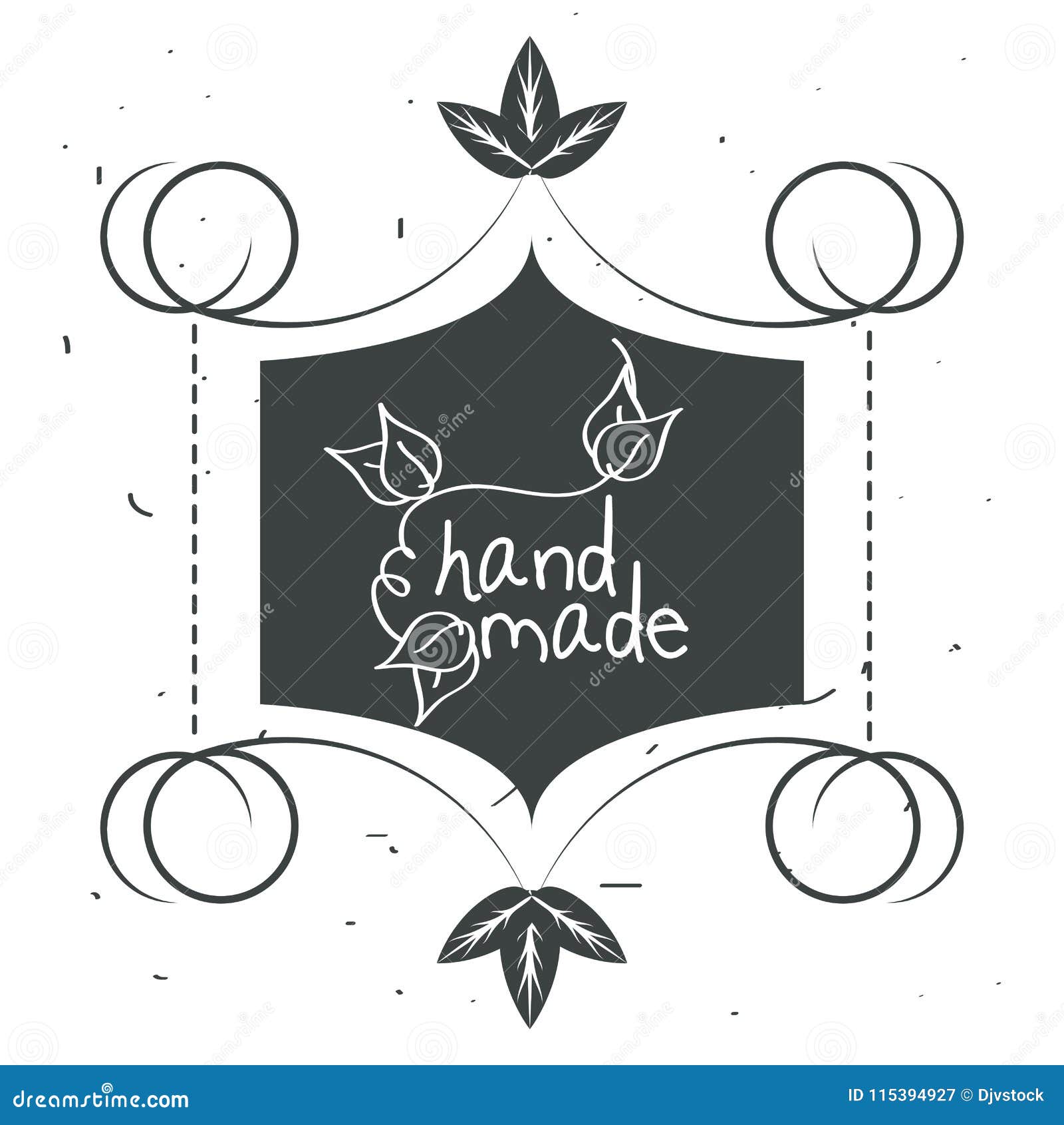 Framework with Flowers and Ornamental Decoration Design Stock Vector ...