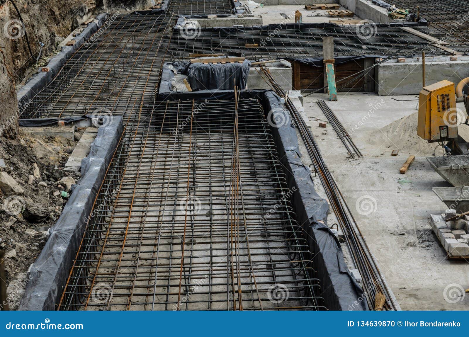Framework for the Foundation of the Building Stock Photo - Image of ...