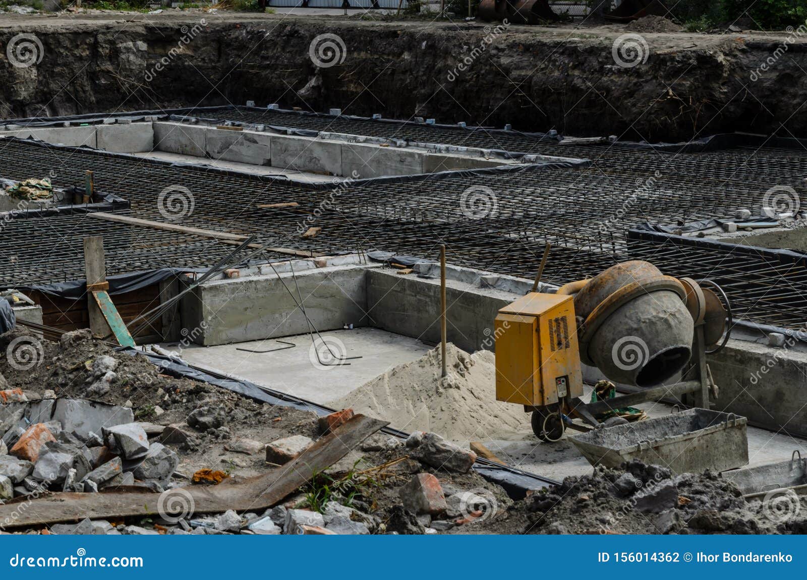 Framework for the Foundation of the Building Stock Photo - Image of ...