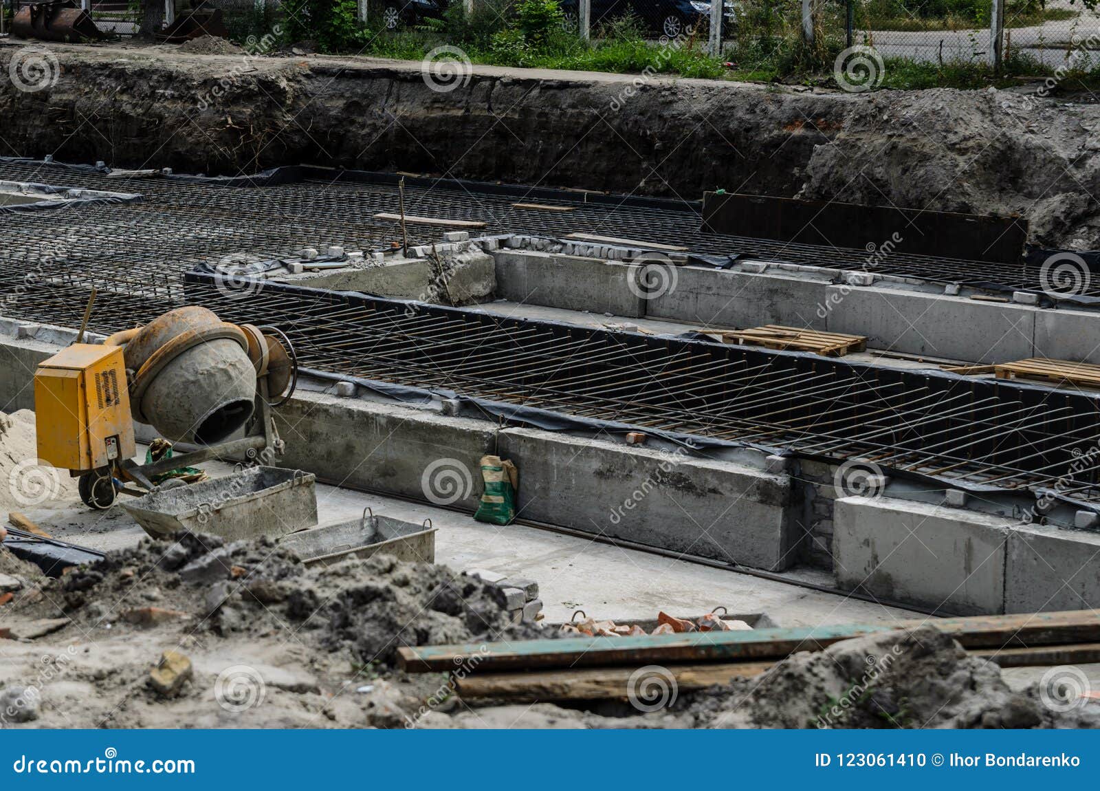 Framework for the Foundation of the Building Stock Photo - Image of ...