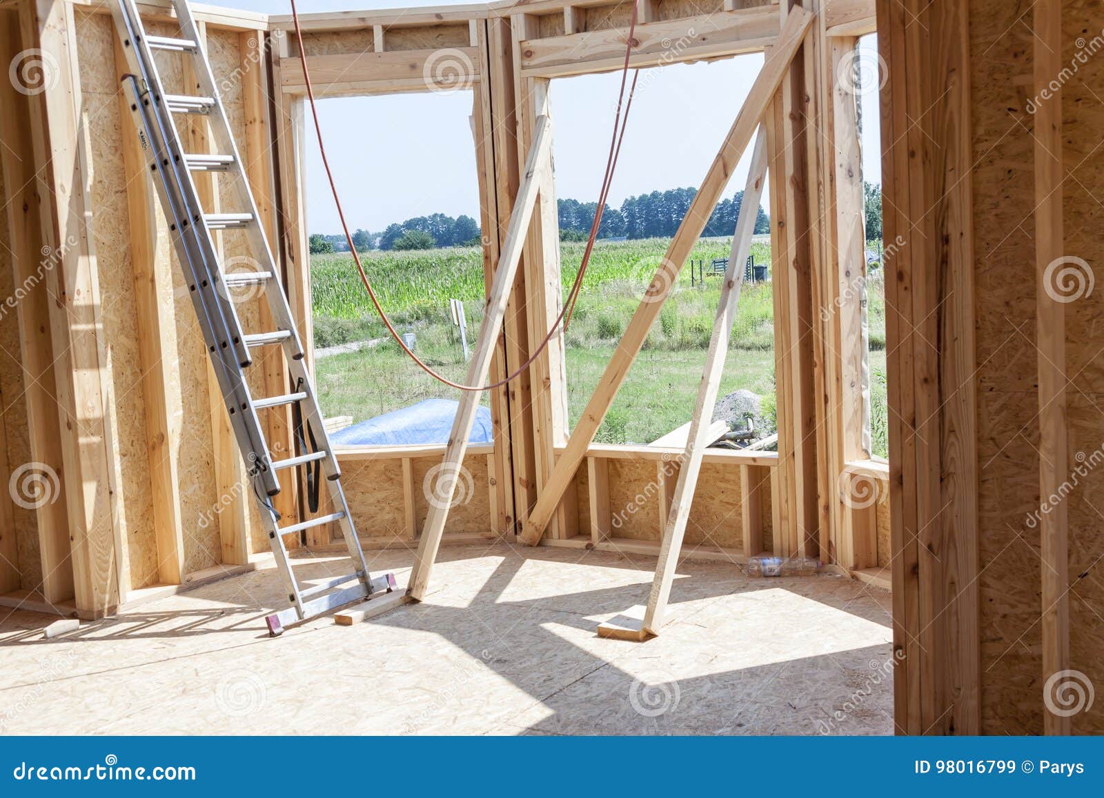 Framework House - Under Construction. Stock Image - Image of framework ...