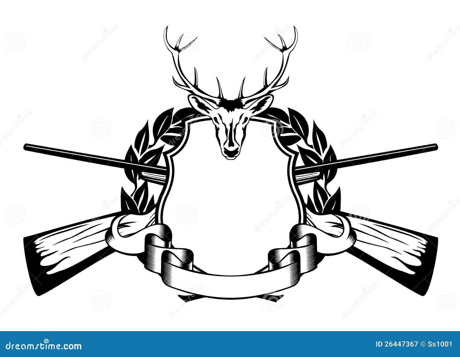 Framework hunting theme stock vector. Illustration of sketch - 26447367