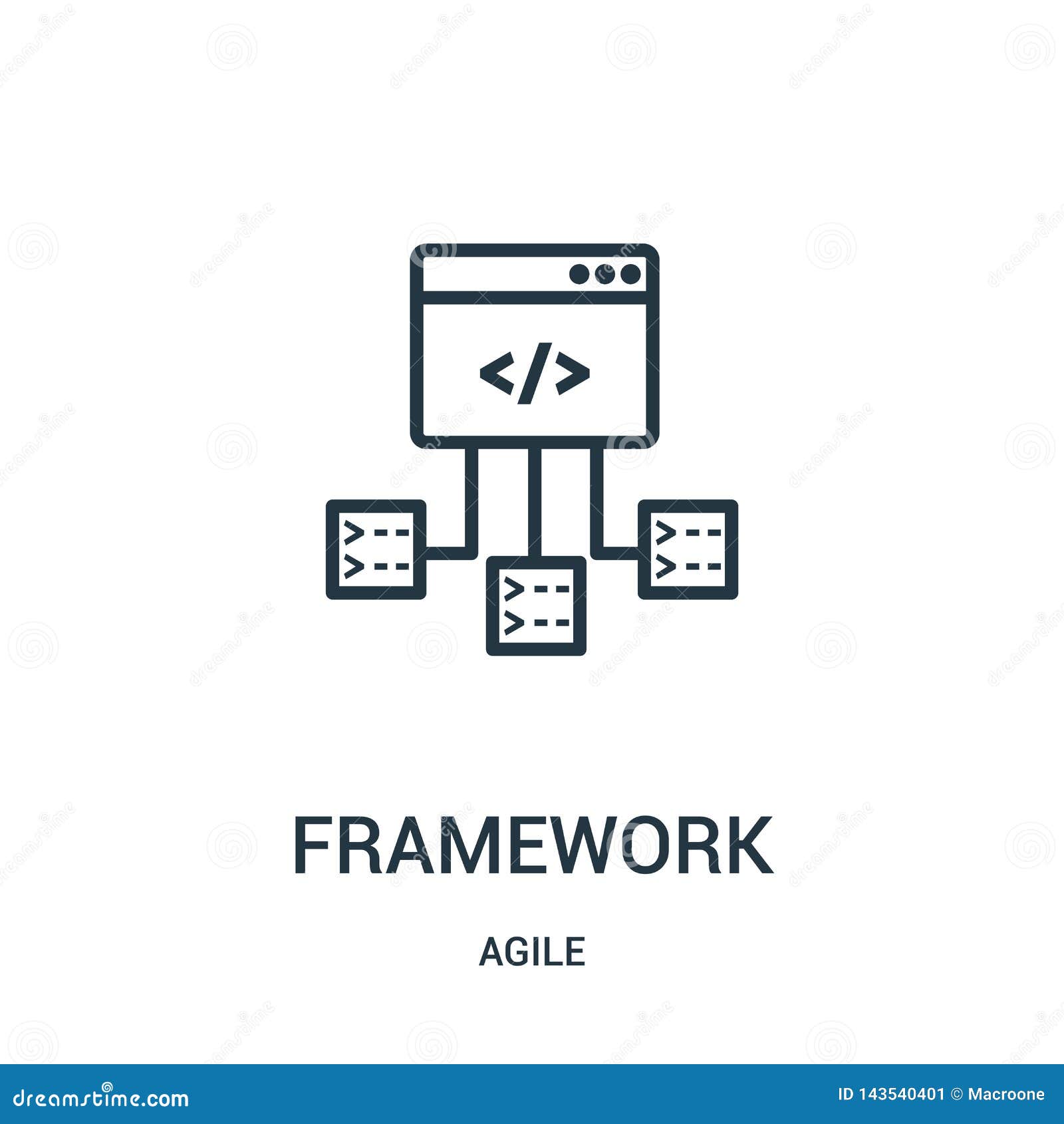 Framework Icon Vector From Agile Collection Thin Line Framework