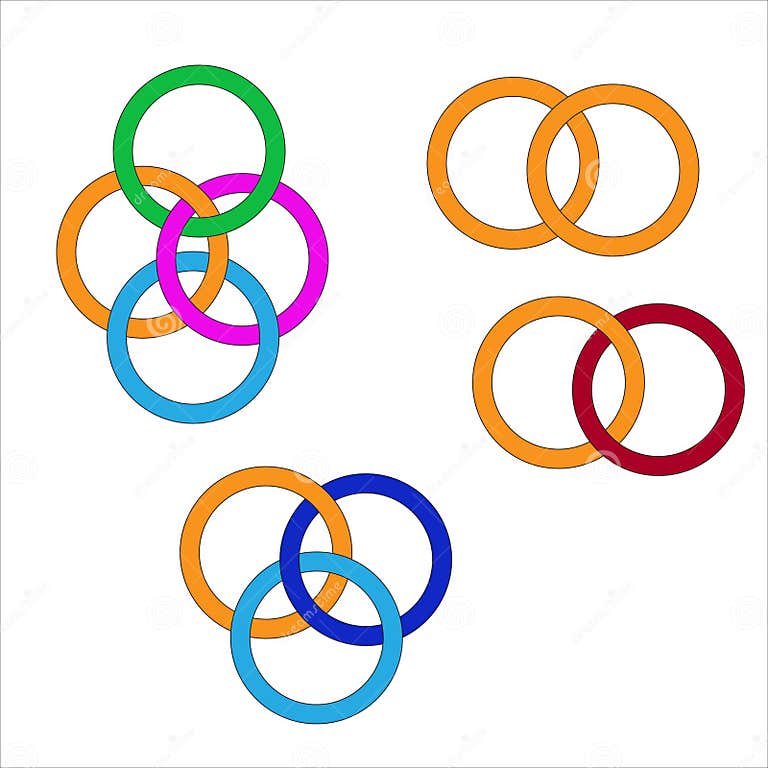 Framework Infographic with Blending Joined Circle Shape Illustrations ...