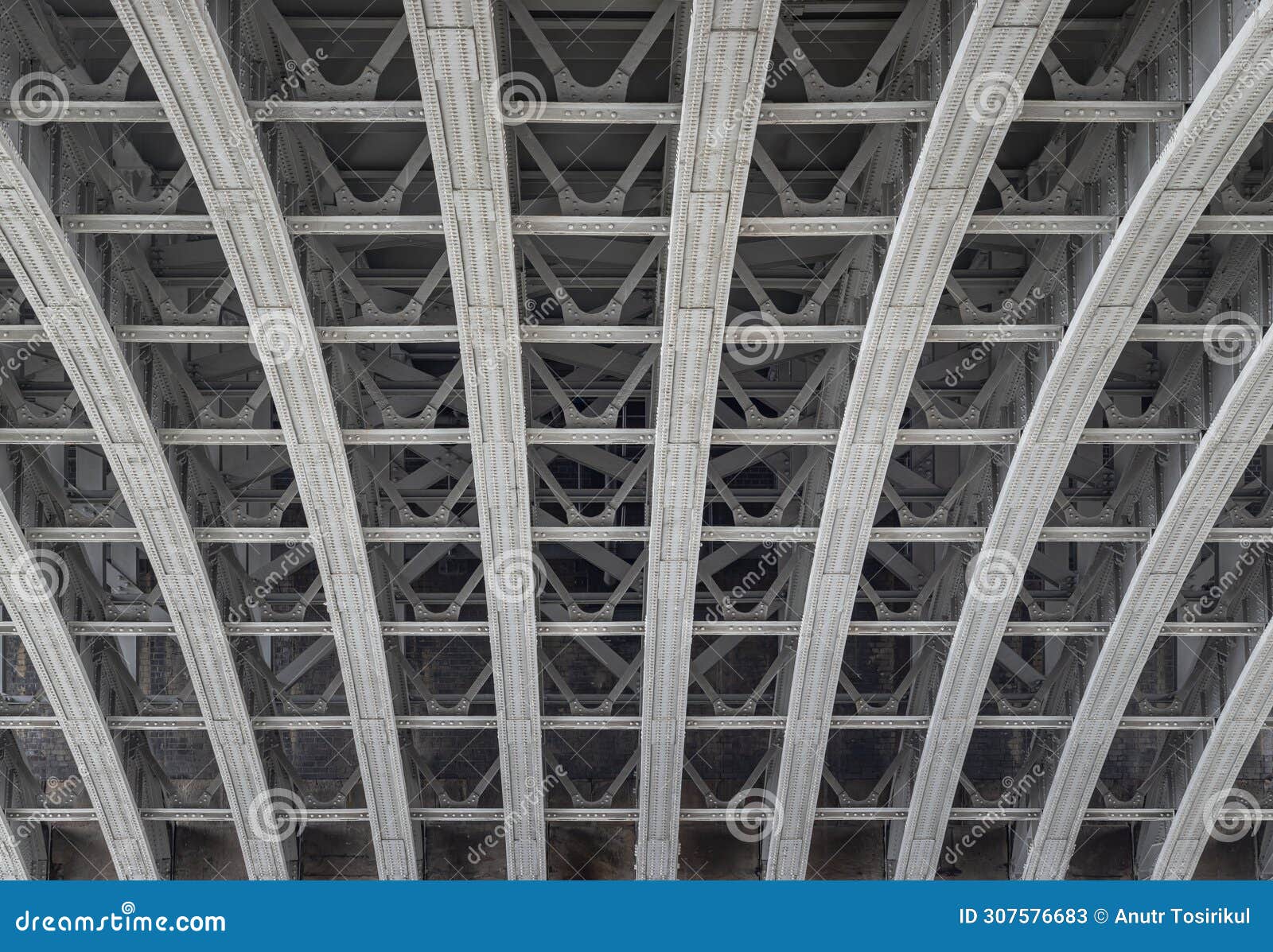 Framework Metal Arches Girder Construction Underneath of Blackfriars ...