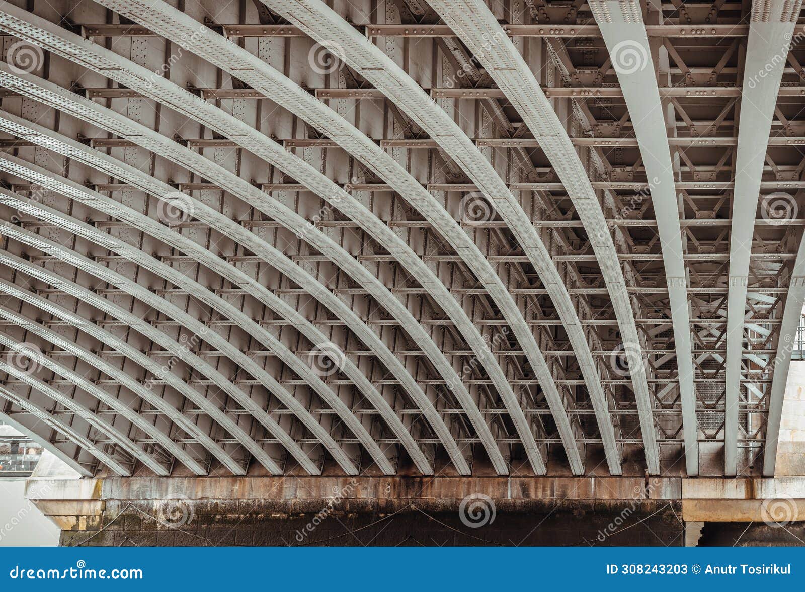 Framework Metal Arches Girder Construction Underneath of Blackfriars ...