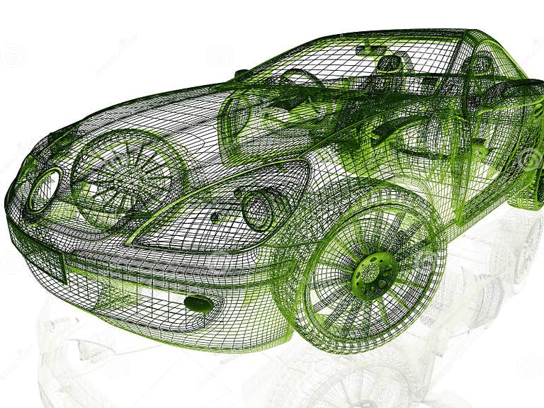 Framework of Model Car stock illustration. Illustration of horsepower ...