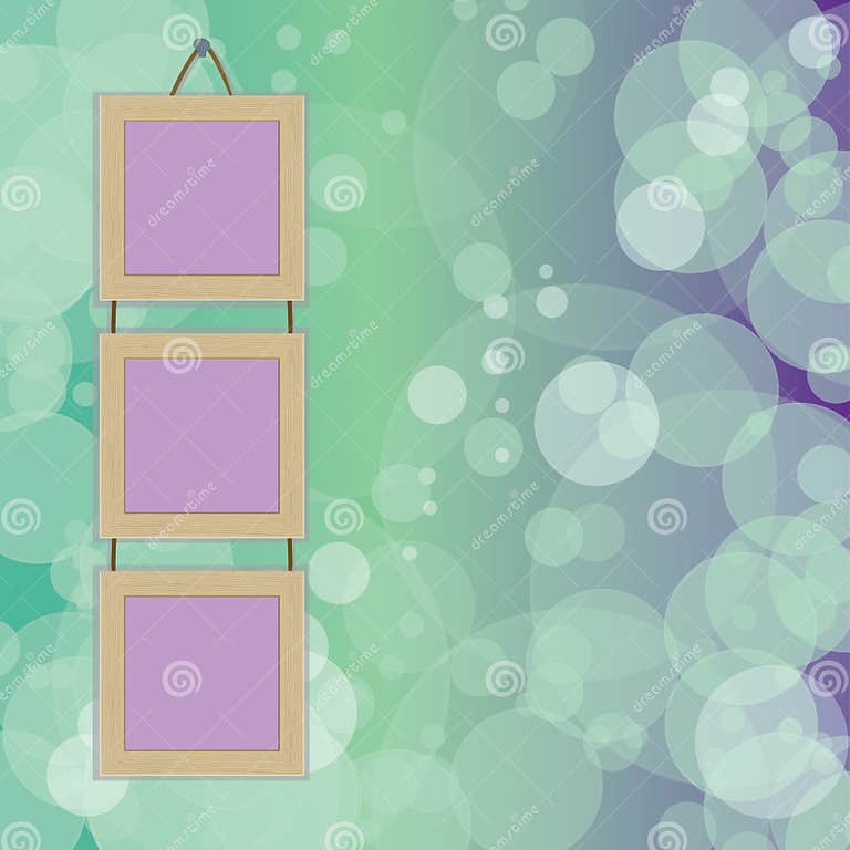 Framework for Photos on Wallpaper Stock Vector - Illustration of ...