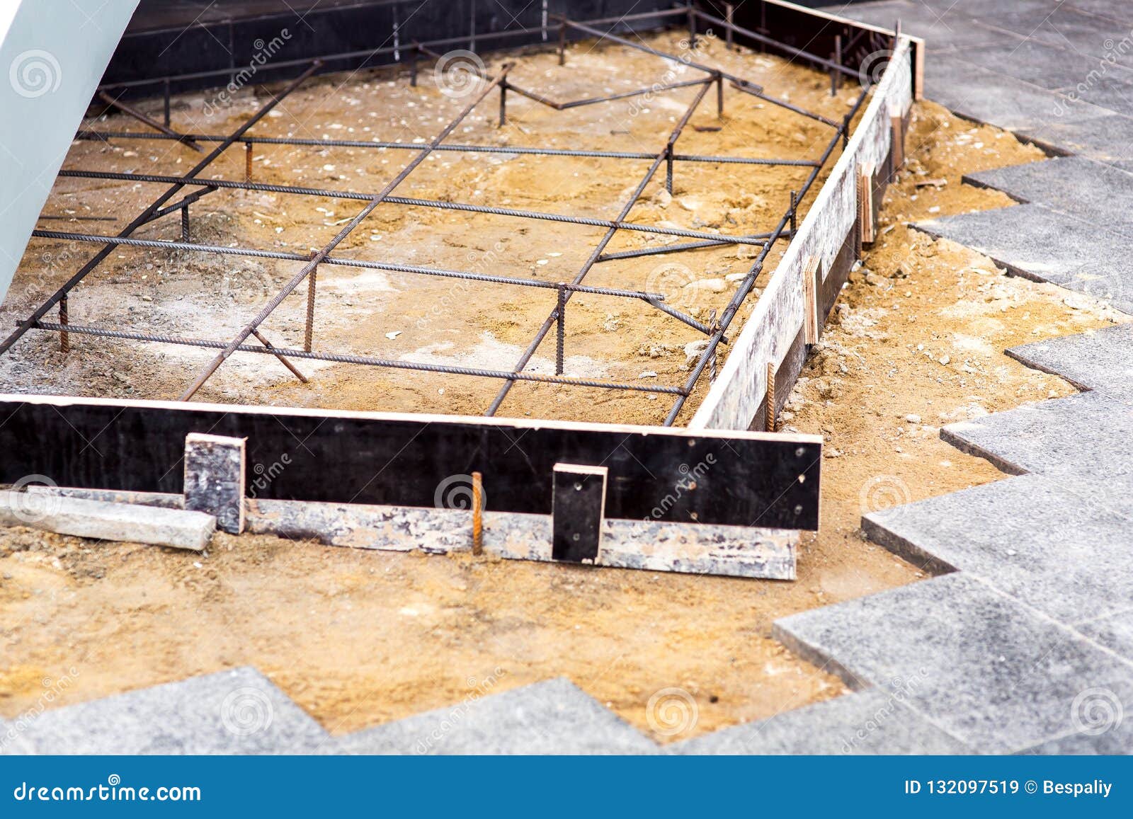 Concreting Steps Using Homemade Formwork Royalty-Free Stock Photography ...