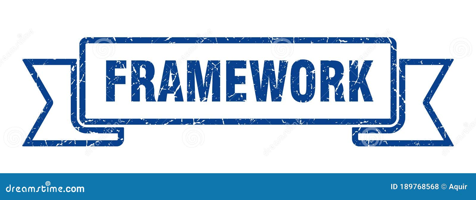 Framework Ribbon. Framework Grunge Band Sign Stock Vector ...