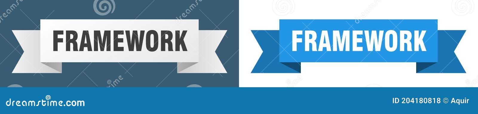 Framework Ribbon. Framework Isolated Paper Sign. Banner Stock Vector ...