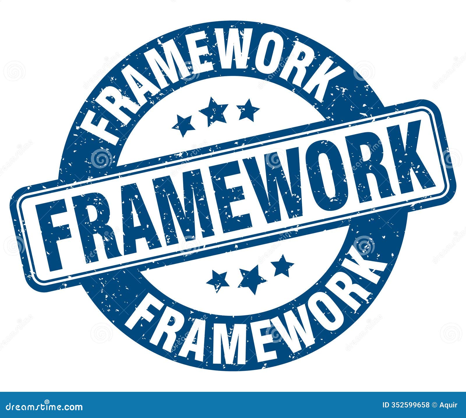 Framework Stamp. Framework Label. Round Grunge Sign Stock Vector ...