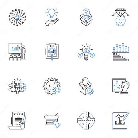 Framework and Structure Line Icons Collection. Blueprint, Architecture ...