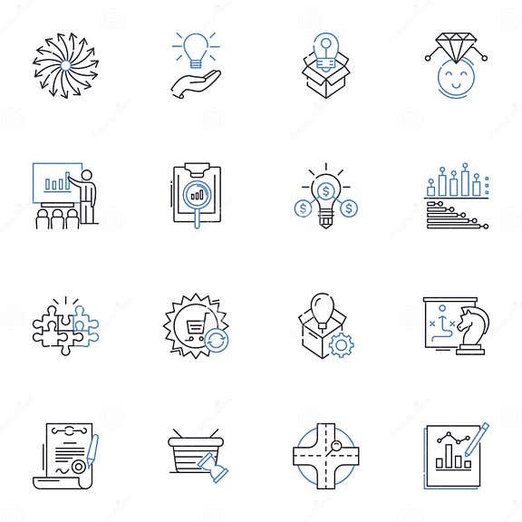 Framework and Structure Line Icons Collection. Blueprint, Architecture, Infrastructure, Skeleton ...