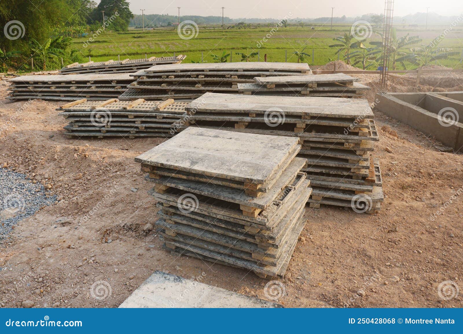 Framework for a Temporary Mold for Pouring Concrete in Construction ...