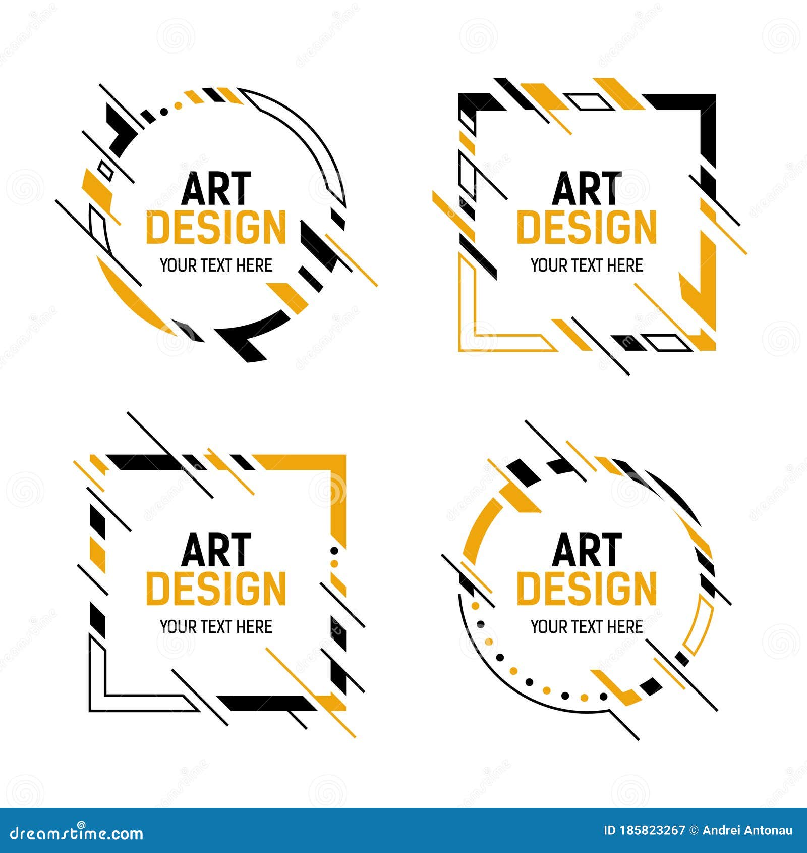 414_Vector Frame for Text Modern Art Graphics for Hipsters Stylish ...