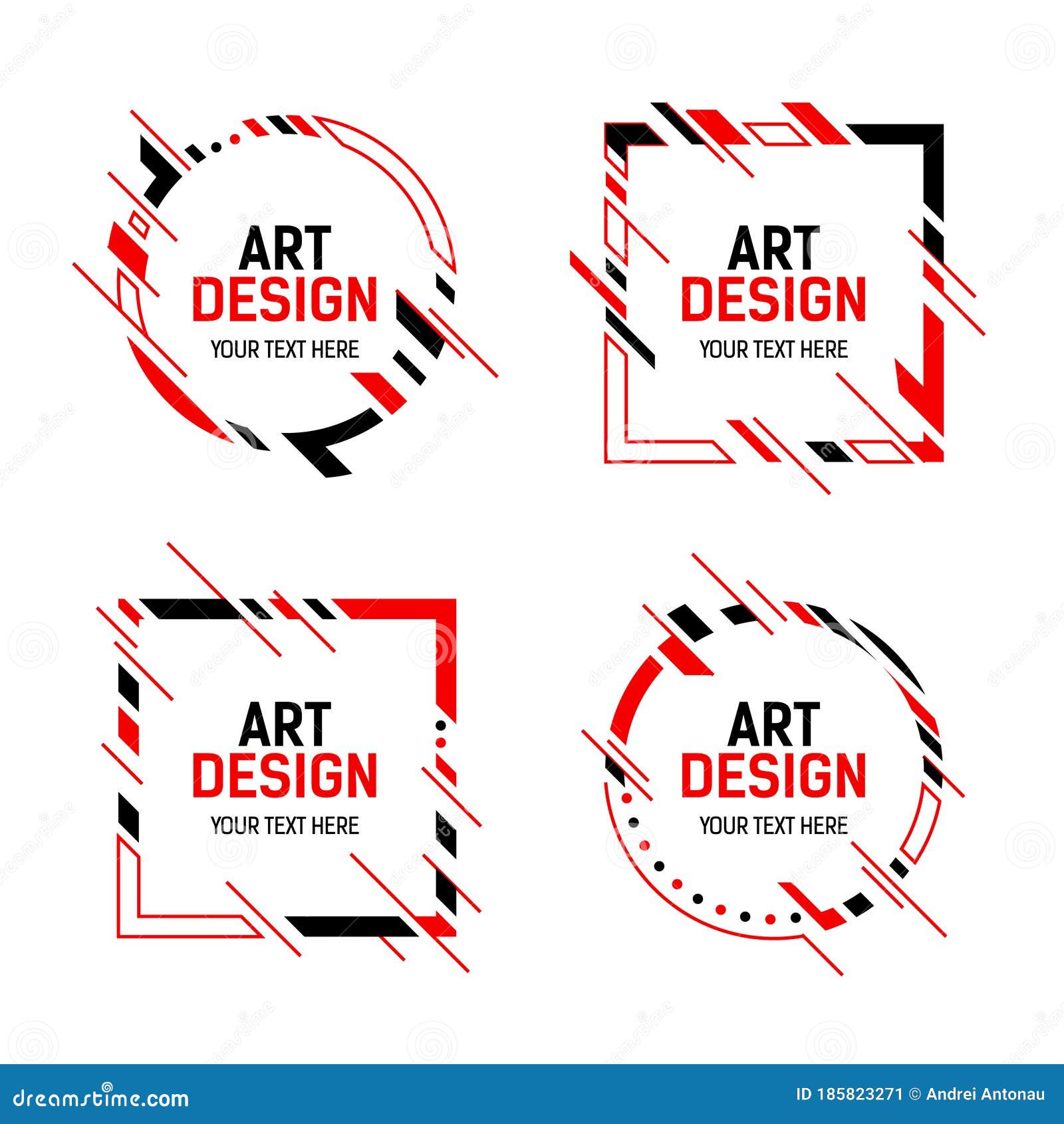 415_Vector Frame for Text Modern Art Graphics for Hipsters Stylish ...