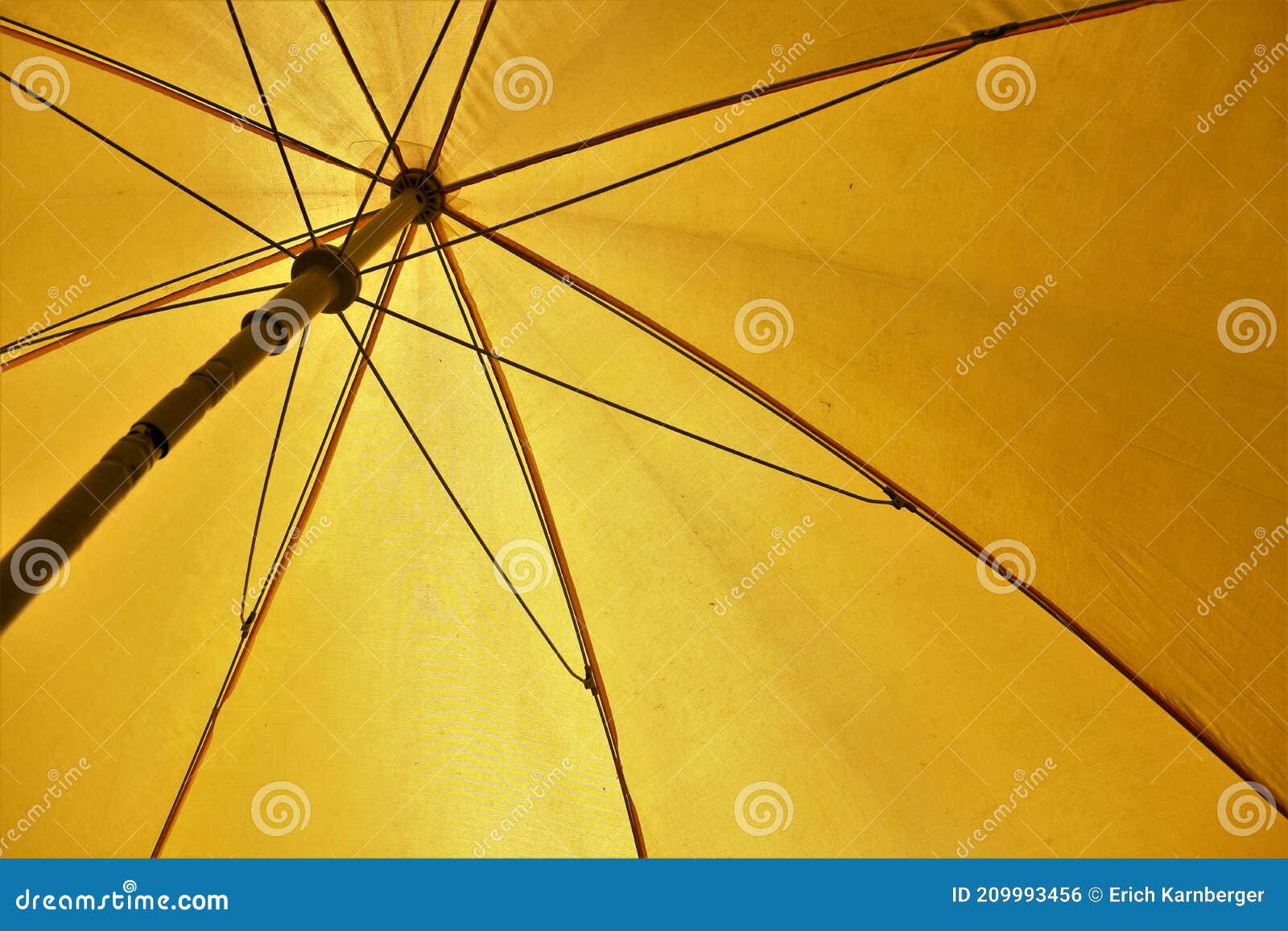 Framework of a Yellow Sun Umbrella Stock Photo - Image of colorful ...