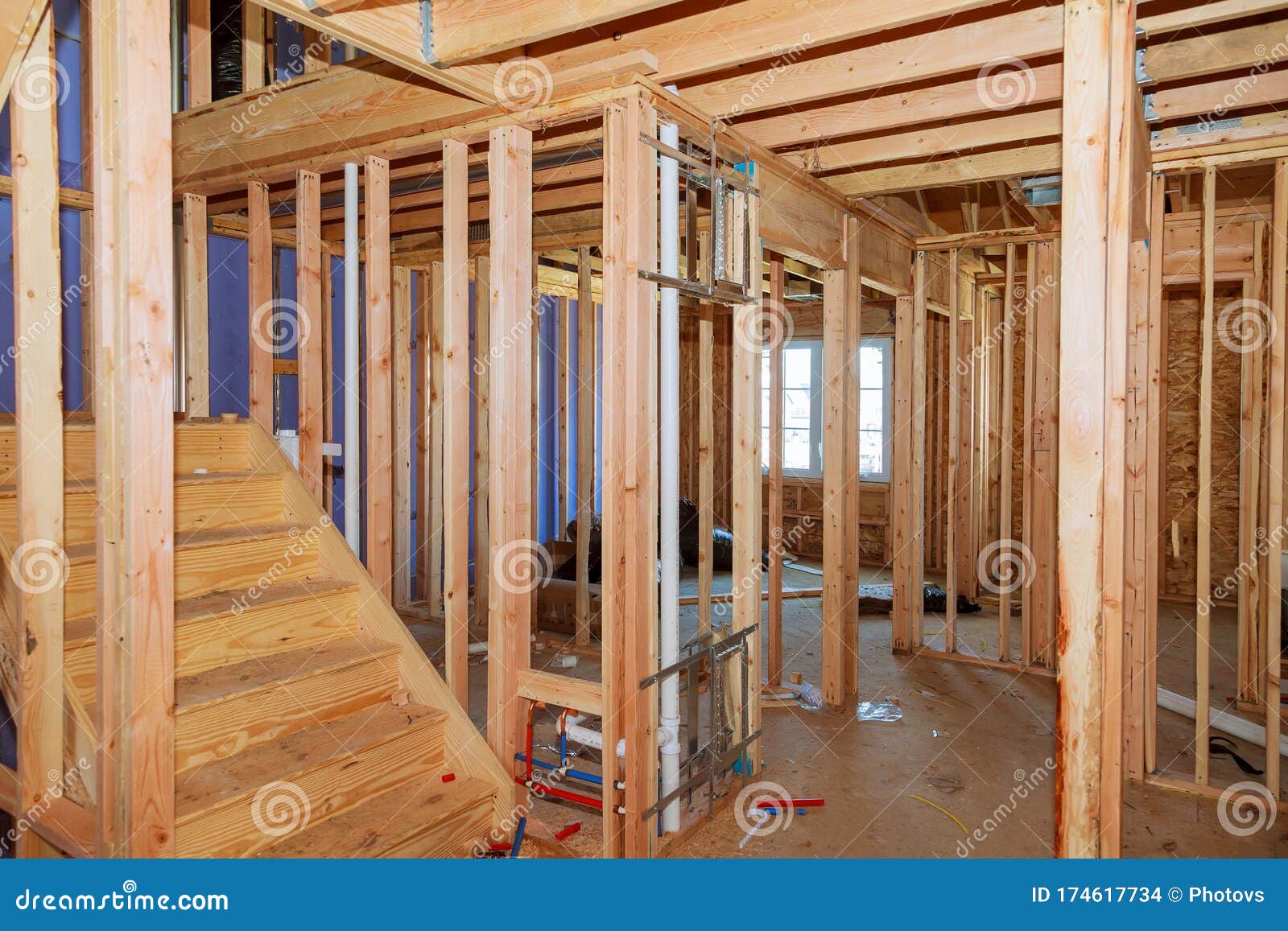 Framing Beam Provides Structural Support To The Entire Building. Stock ... Framing Beam Provides Structural Support To The Entire Building. Stock ...