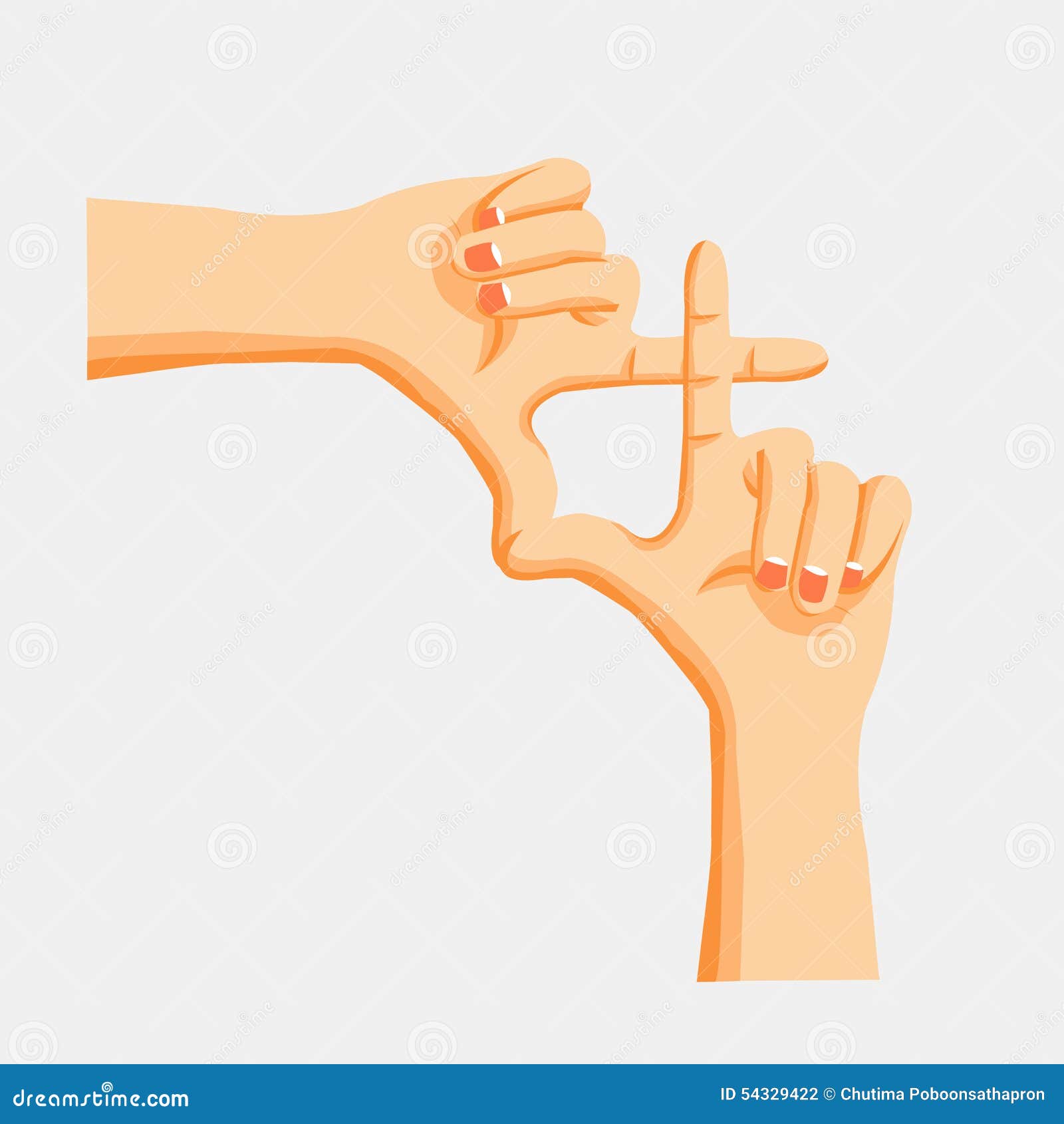 Framing Capture Human Hands Stock Illustration - Illustration of icon ...