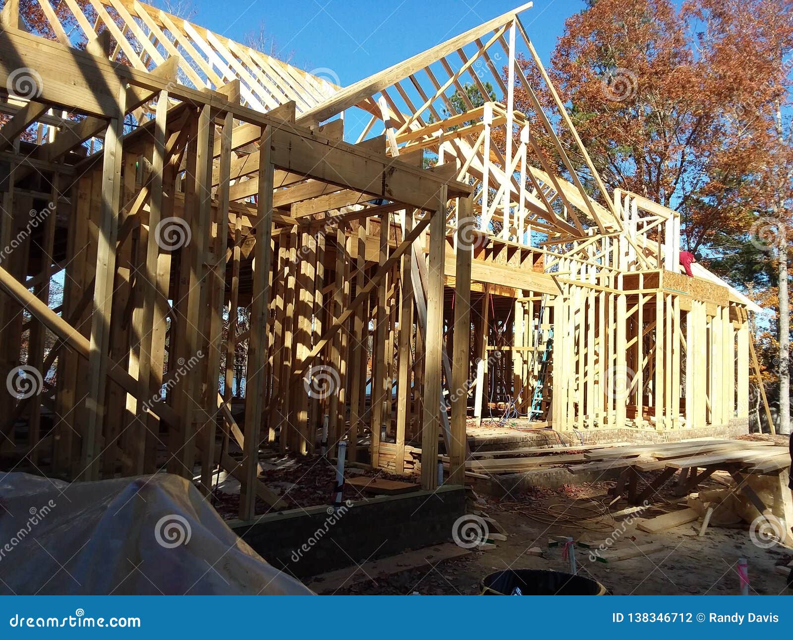 Framing stock photo. Image of work, construction, progress - 138346712