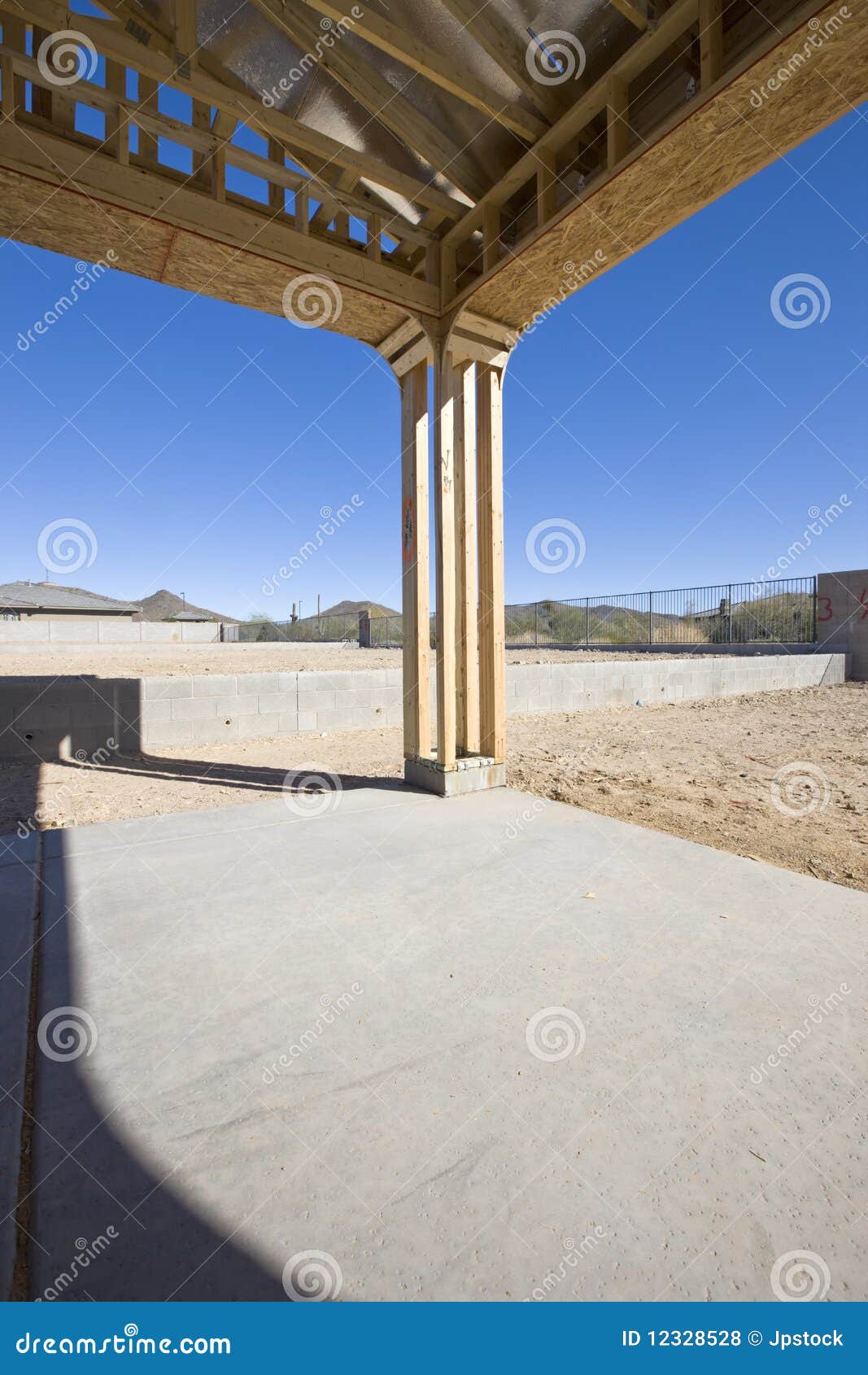 Framing of a Exterior Column Stock Photo - Image of wood, vertical ...
