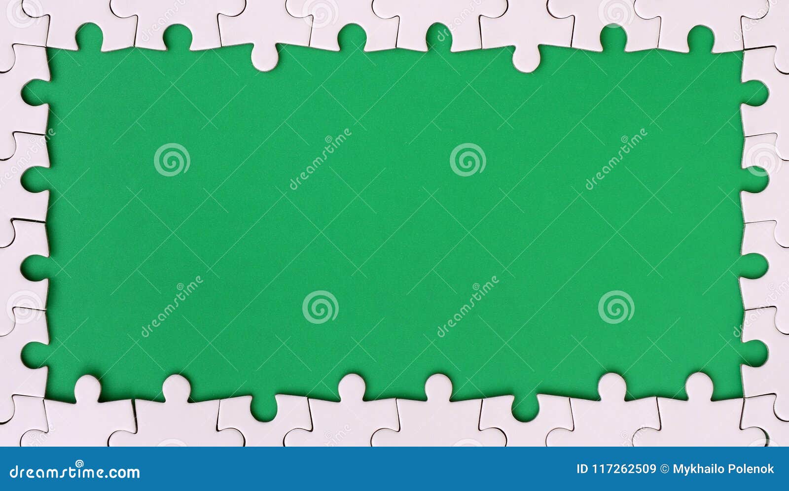 Framing in the Form of a Rectangle, Made of a White Jigsaw Puzzle ...