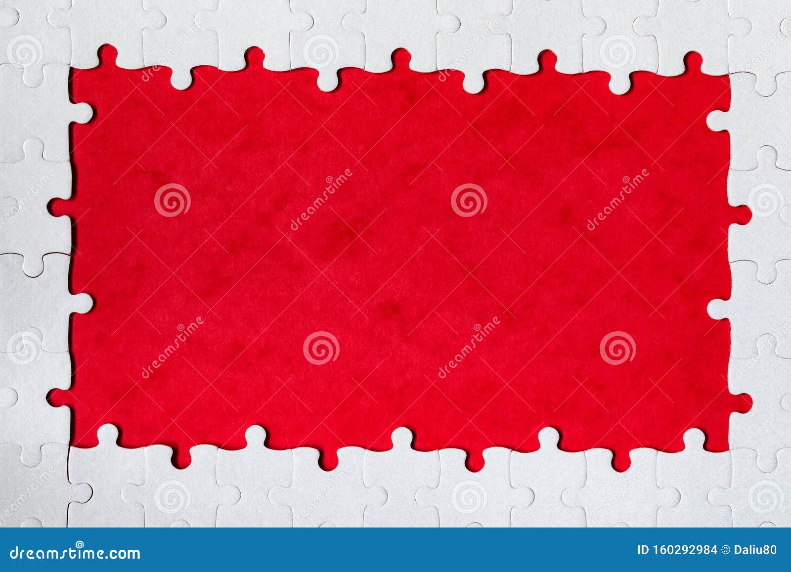 Framing in the Form of a Rectangle, Made of a White Jigsaw Puzzle ...