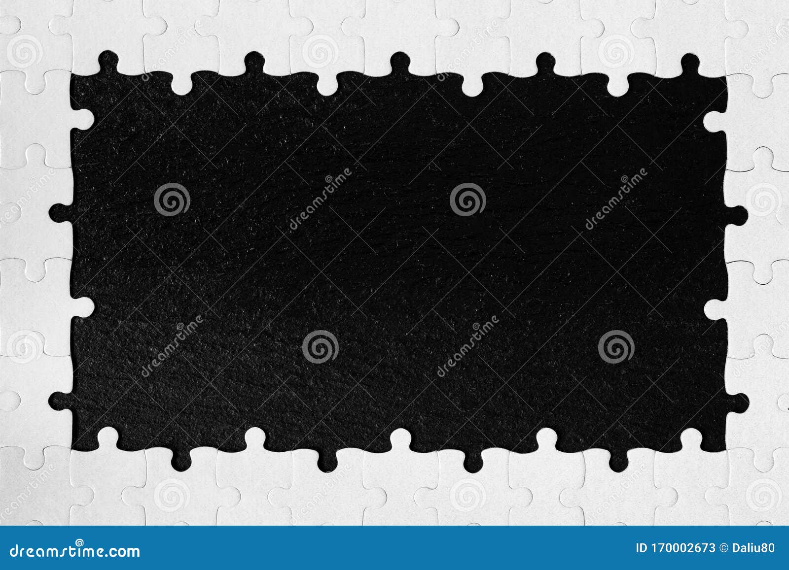 Framing in the Form of a Rectangle, Made of a White Jigsaw Puzzle ...