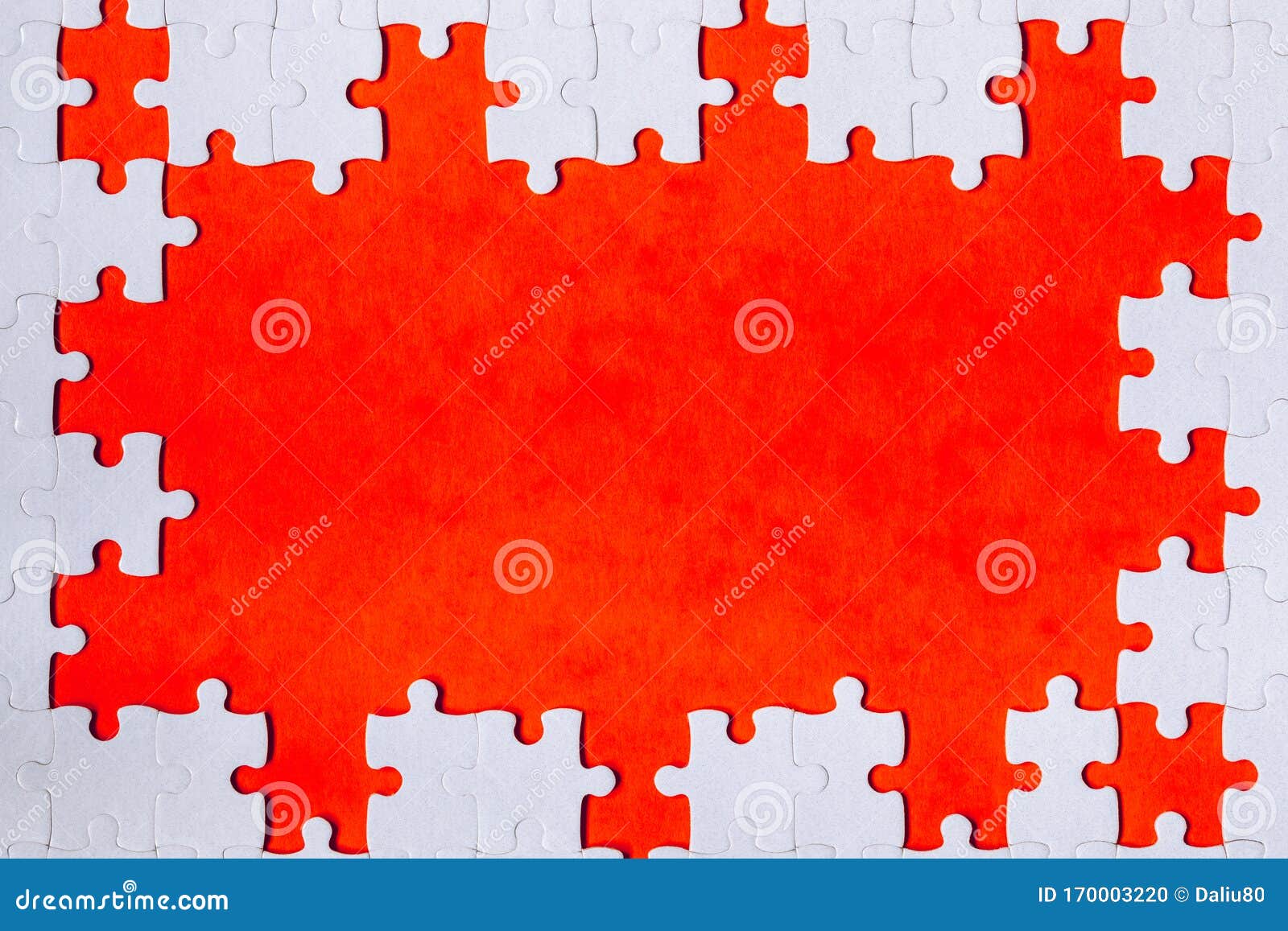 Framing in the Form of a Rectangle, Made of a White Jigsaw Puzzle ...