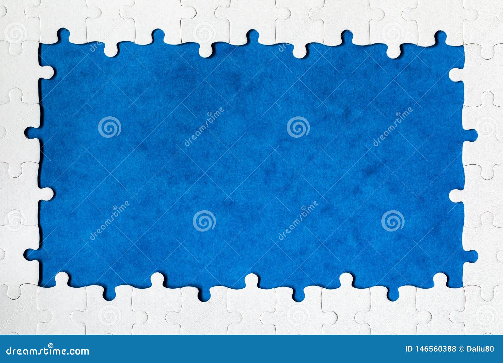 Framing in the Form of a Rectangle, Made of a White Jigsaw Puzzle ...