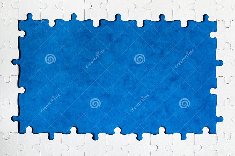 Framing in the Form of a Rectangle, Made of a White Jigsaw Puzzle ...