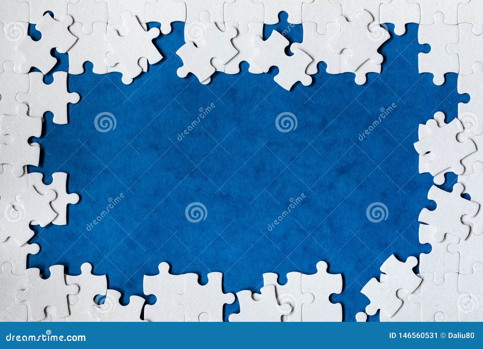 Framing in the Form of a Rectangle, Made of a White Jigsaw Puzzle ...