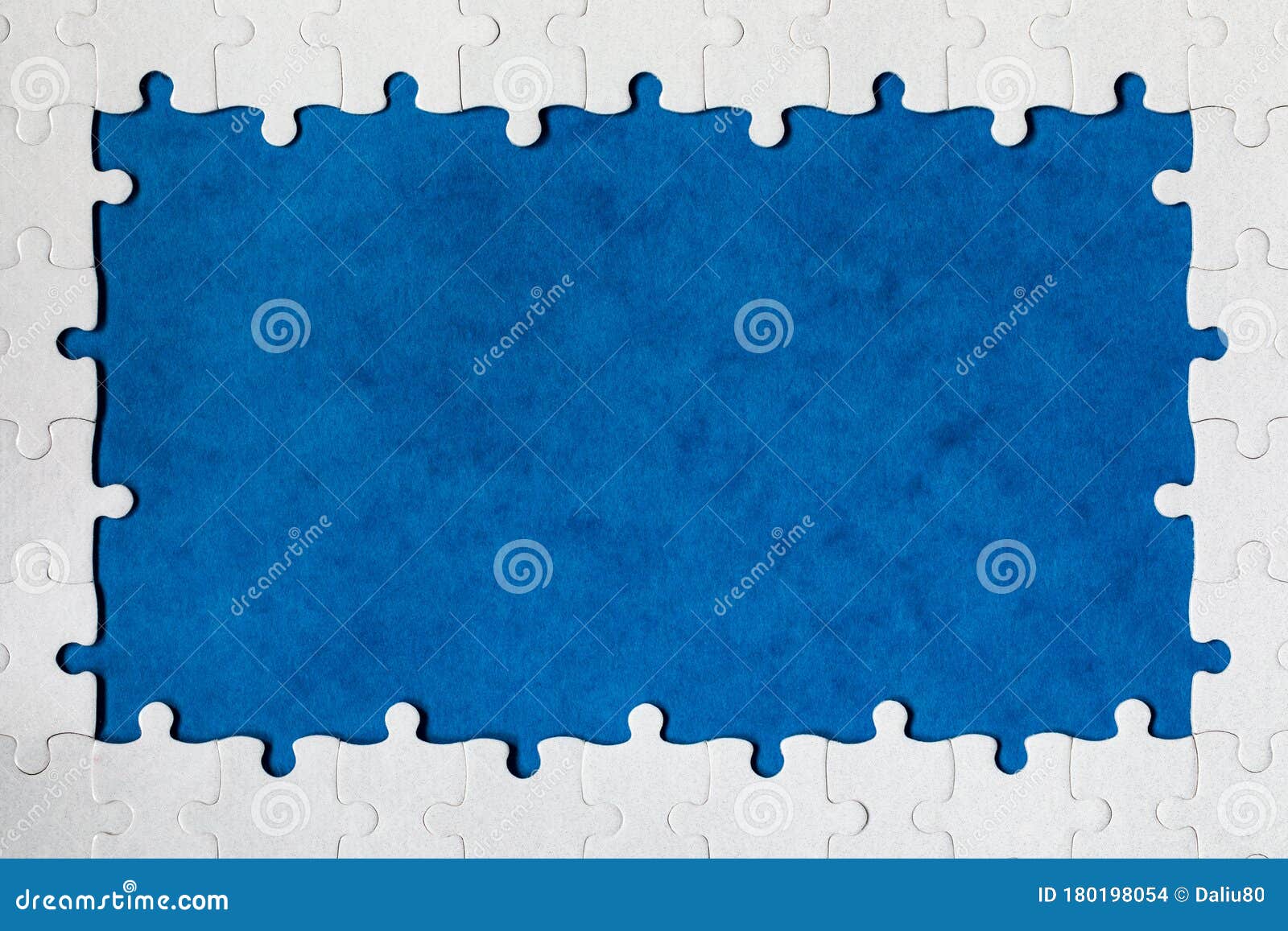 Framing in the Form of a Rectangle, Made of a White Jigsaw Puzzle ...