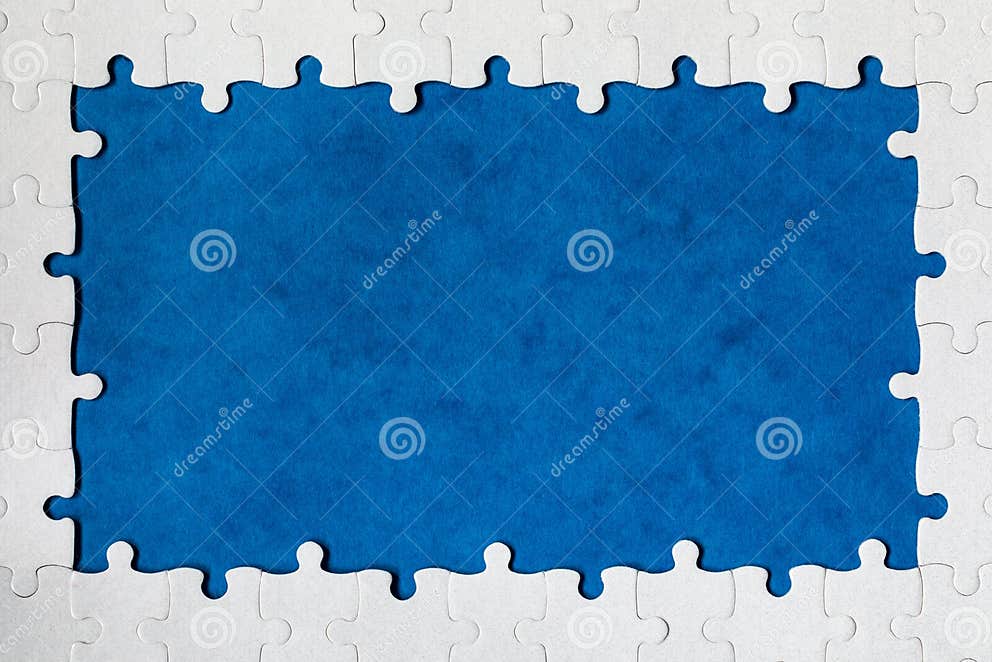 Framing in the Form of a Rectangle, Made of a White Jigsaw Puzzle ...