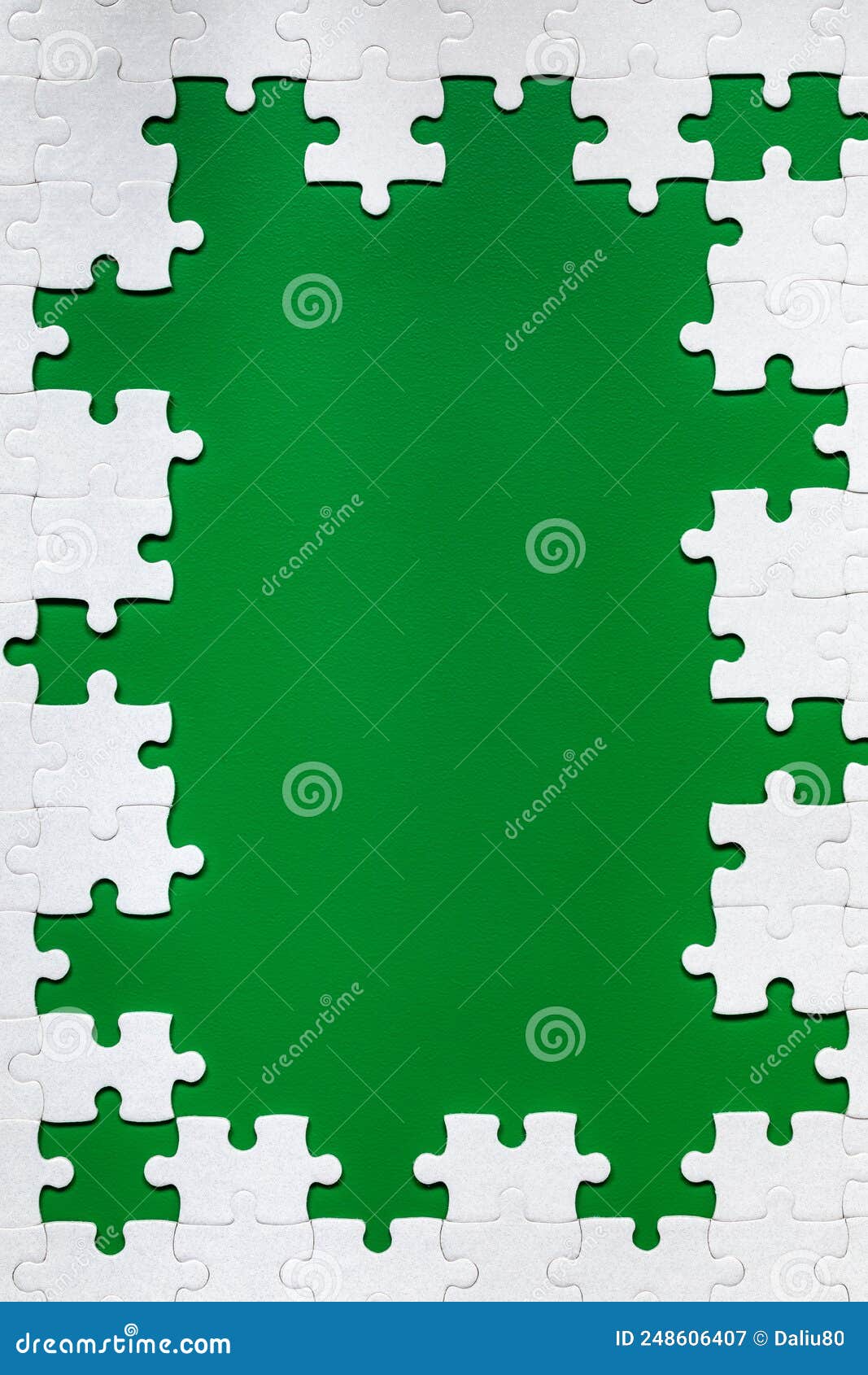 Framing in the Form of a Rectangle, Made of a White Jigsaw Puzzle ...