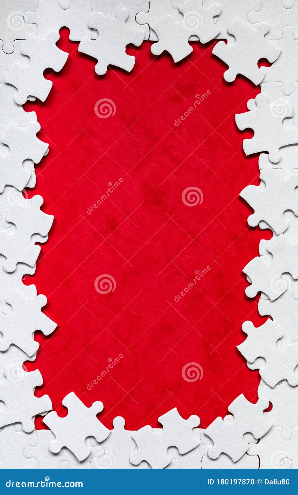 Framing in the Form of a Rectangle, Made of a White Jigsaw Puzzle ...