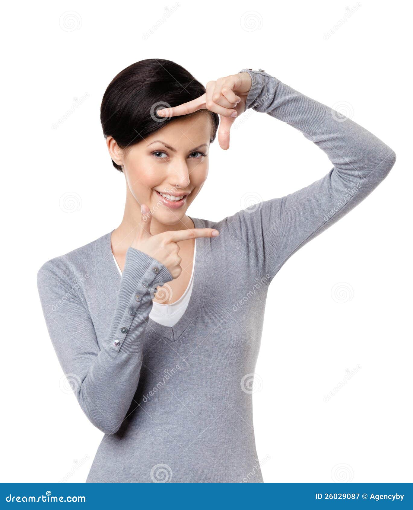 Framing hands gesture stock image. Image of isolated - 26029087