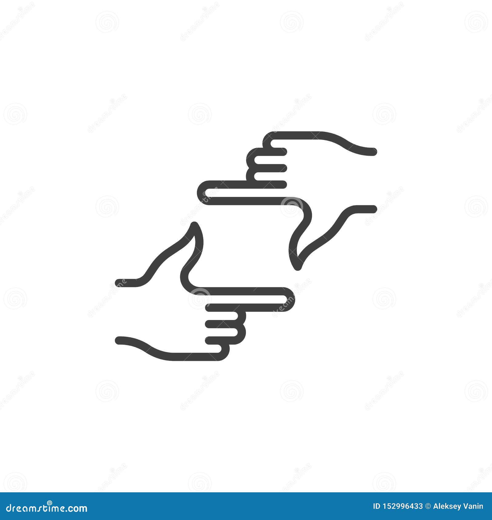 Framing hands line icon stock vector. Illustration of sign - 152996433