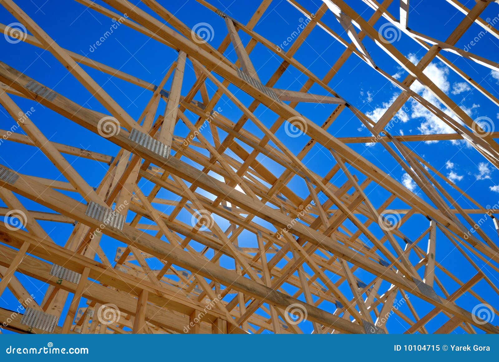 Framing of home roof stock image. Image of construction - 10104715
